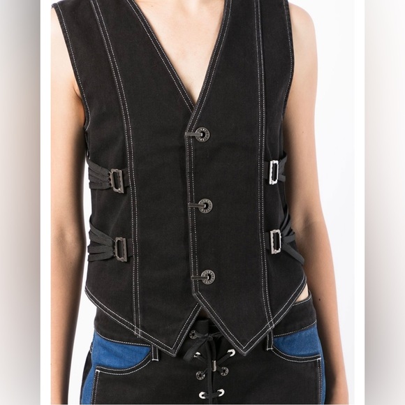 Dion Lee | Tops | Dion Lee Fan Laced Denim Vest | Poshmark